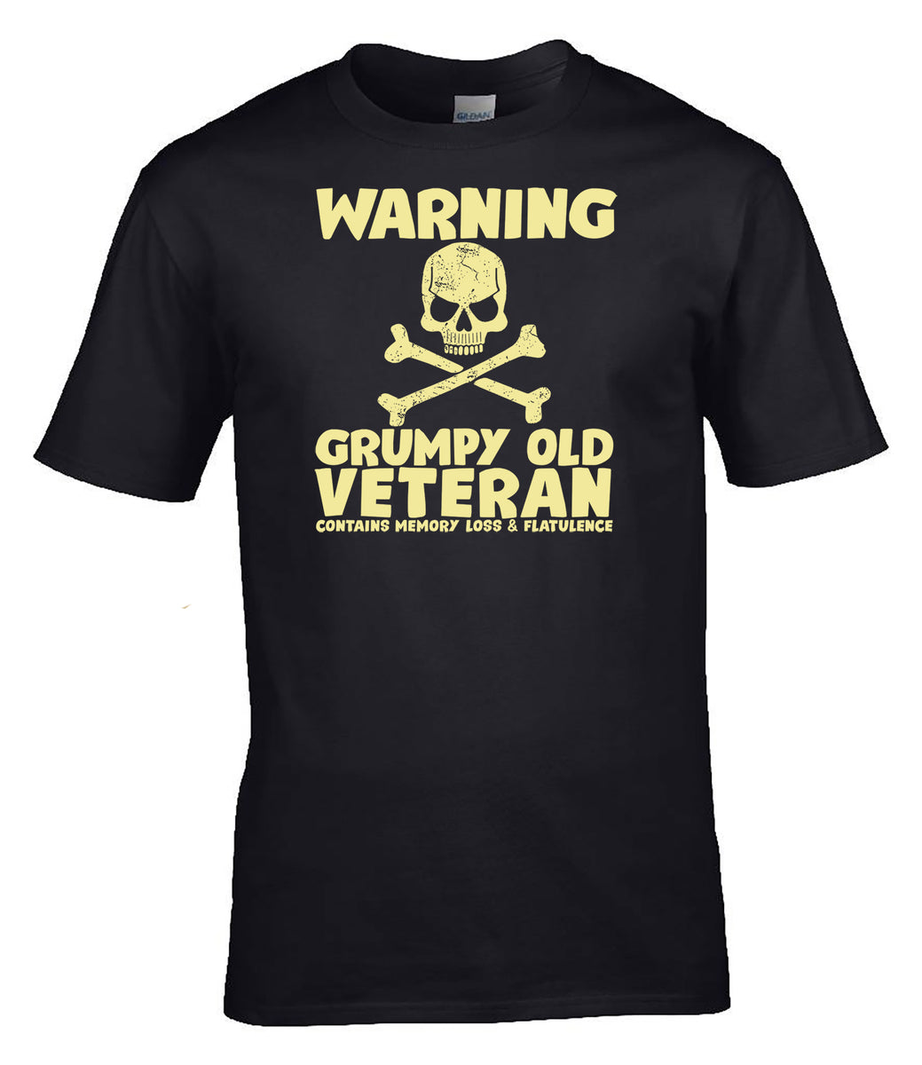 Grumpy old veteran - Veteran Gifts - Military Humour - T-Shirt - Grump ...