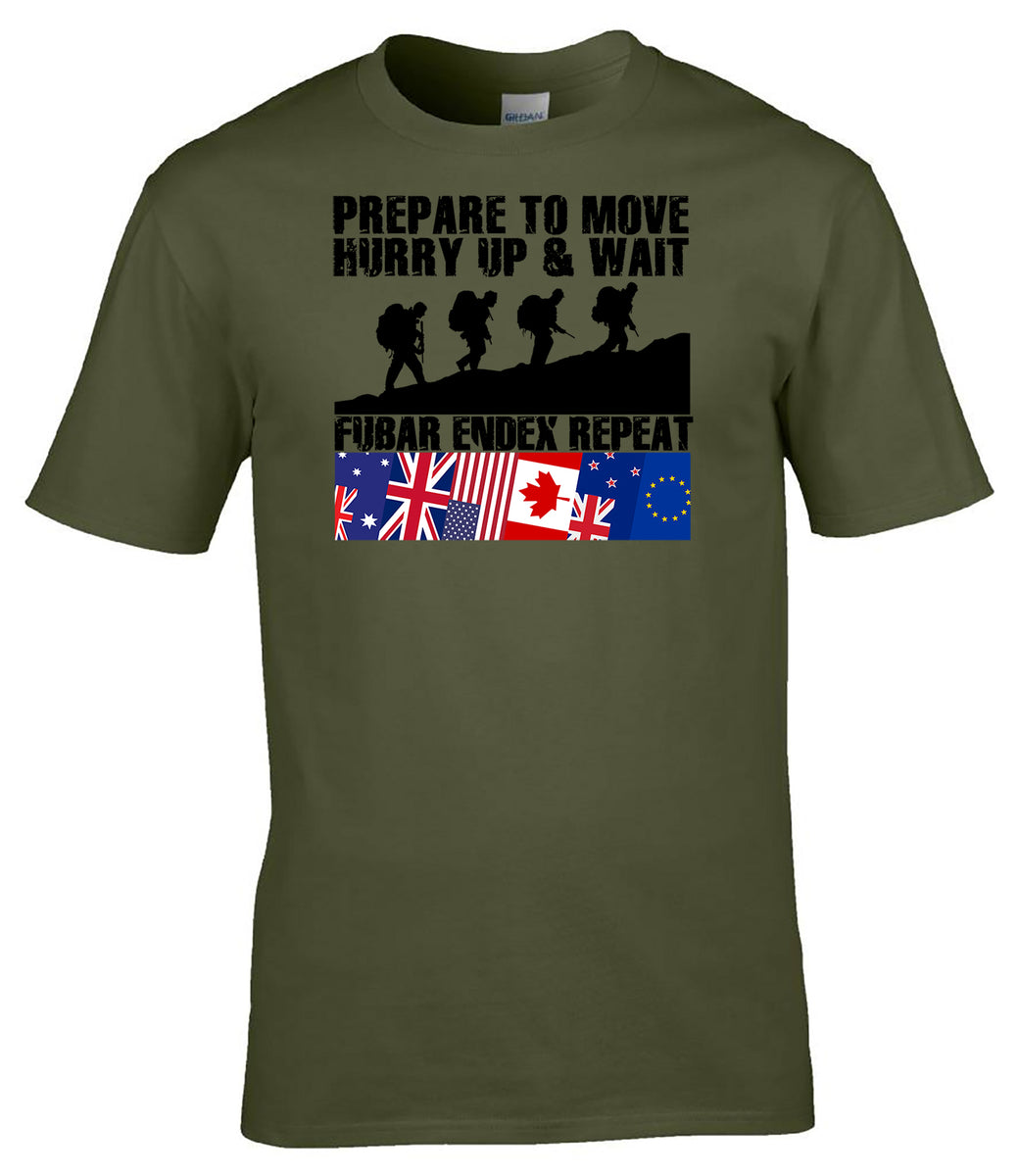 Military Gifts - Hurry Up And Wait - Gifts - Veterans - T-Shirt ...