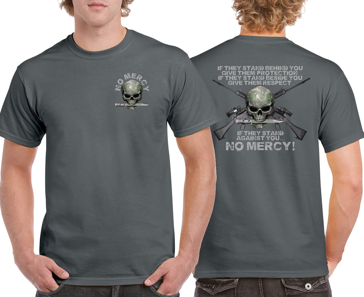 Military Humor - Troops - No Mercy - Front & Back Print – Military ...