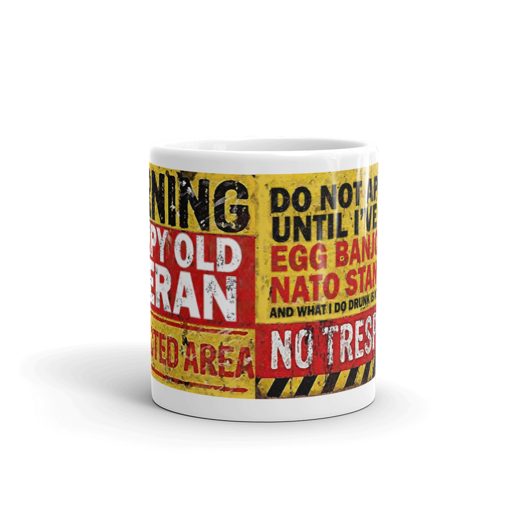 Military Humor - Warning - Veteran - Mug – Military Humor Stores